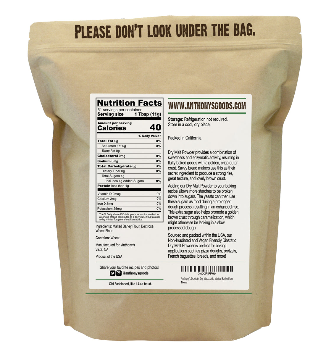 Dry Malt Diastatic Powder – Anthonys Goods