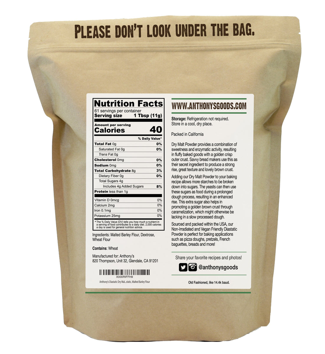 Dry Malt Diastatic Powder – Anthonys Goods